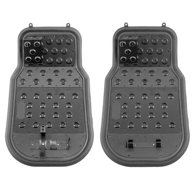 2X BLACK POWDER COATED DIMPLE DESIGN ALUMINUM FLOOR MAT FOR BUICK ...