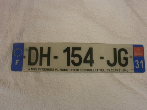 FRANCE REGION MIDI-PYRENEES EUROSTARS # DH-154-JG DEPT 31 RARE LICENCE ...