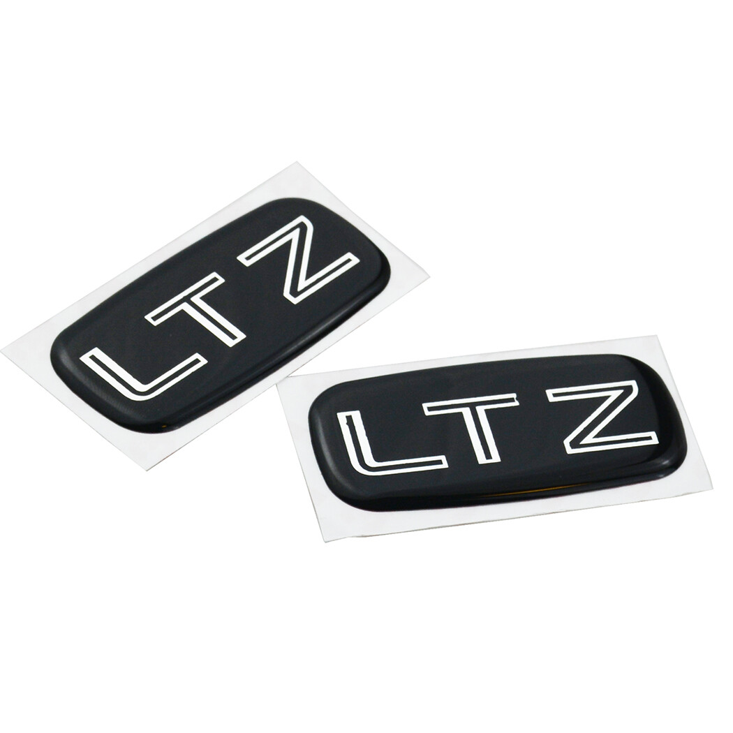2x LTZ Emblems 3D Cab Sticker Nameplate Letter logo badge (black white ...