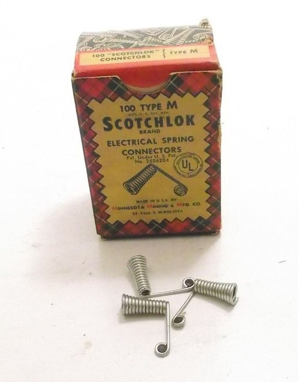 Box of 100 3M SCOTCHLOK Type M Electrical Spring Connectors - Prepaid ...