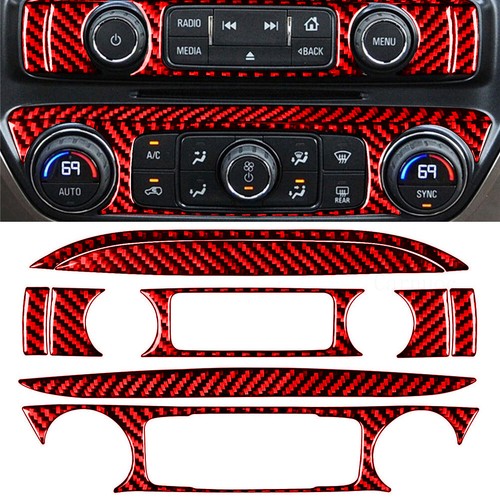 Full kits Red Carbon Fiber Sticker Trim For GMC SIERRA 2014-18 | eBay