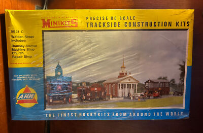 Ho Trains Vintage AHM Trackside Construction Kit W/4 Bldgs 5851C | eBay
