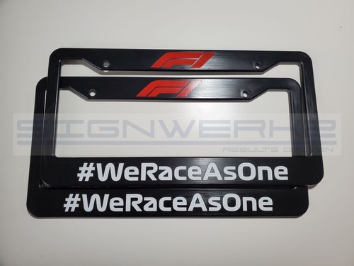 #WeRaceAsOne F1 License Plate Frames - Pair | eBay