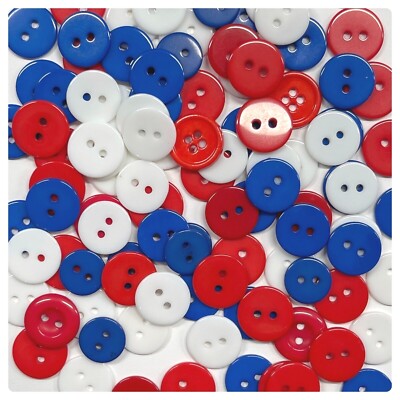 ALMOST GONE! SALE! 100 or 200 Red white blue round buttons patriotic ...