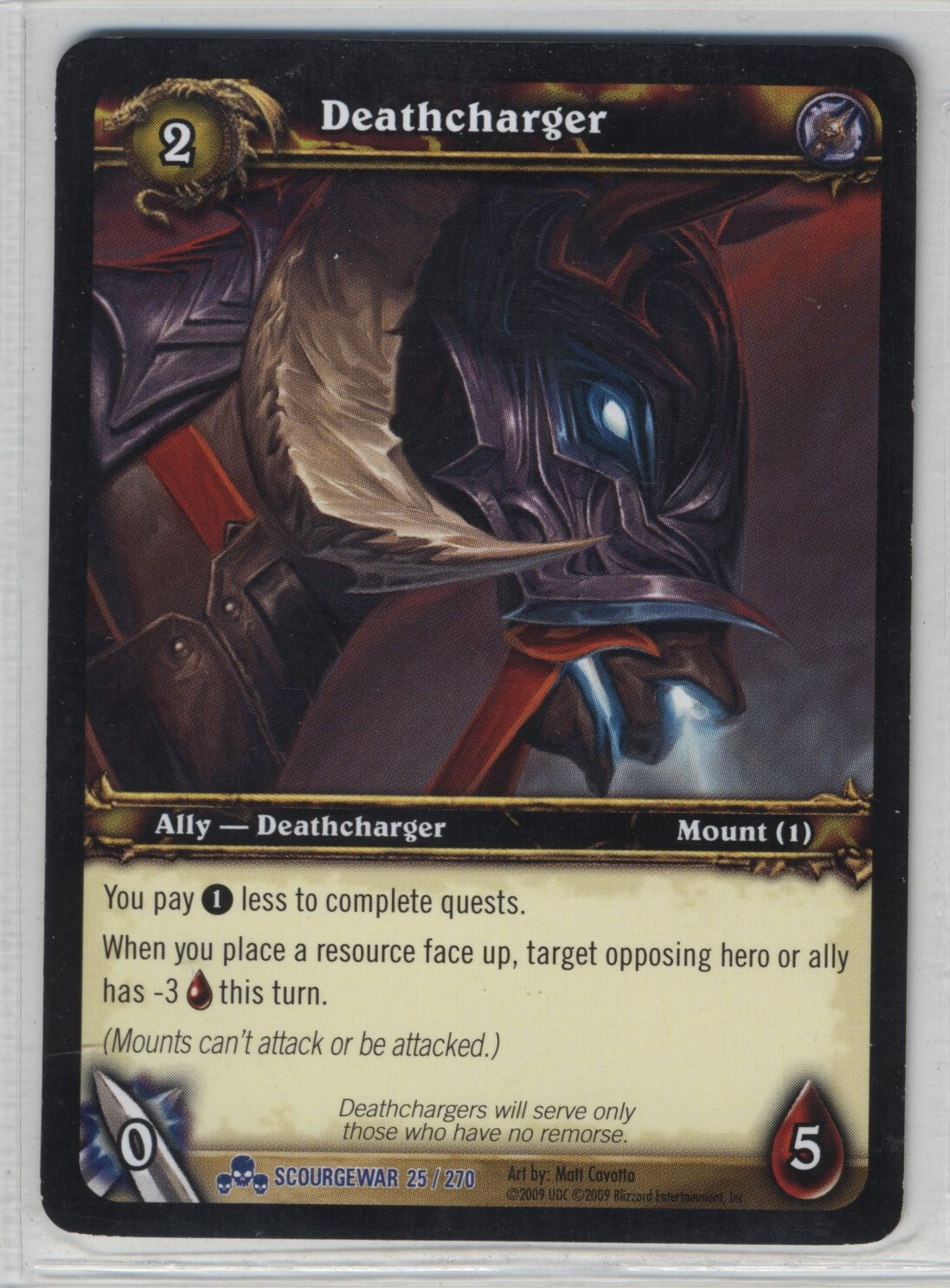World of Warcraft Card Game Deathcharger 25/270 WoW: Scourgewar CCG TCG ...