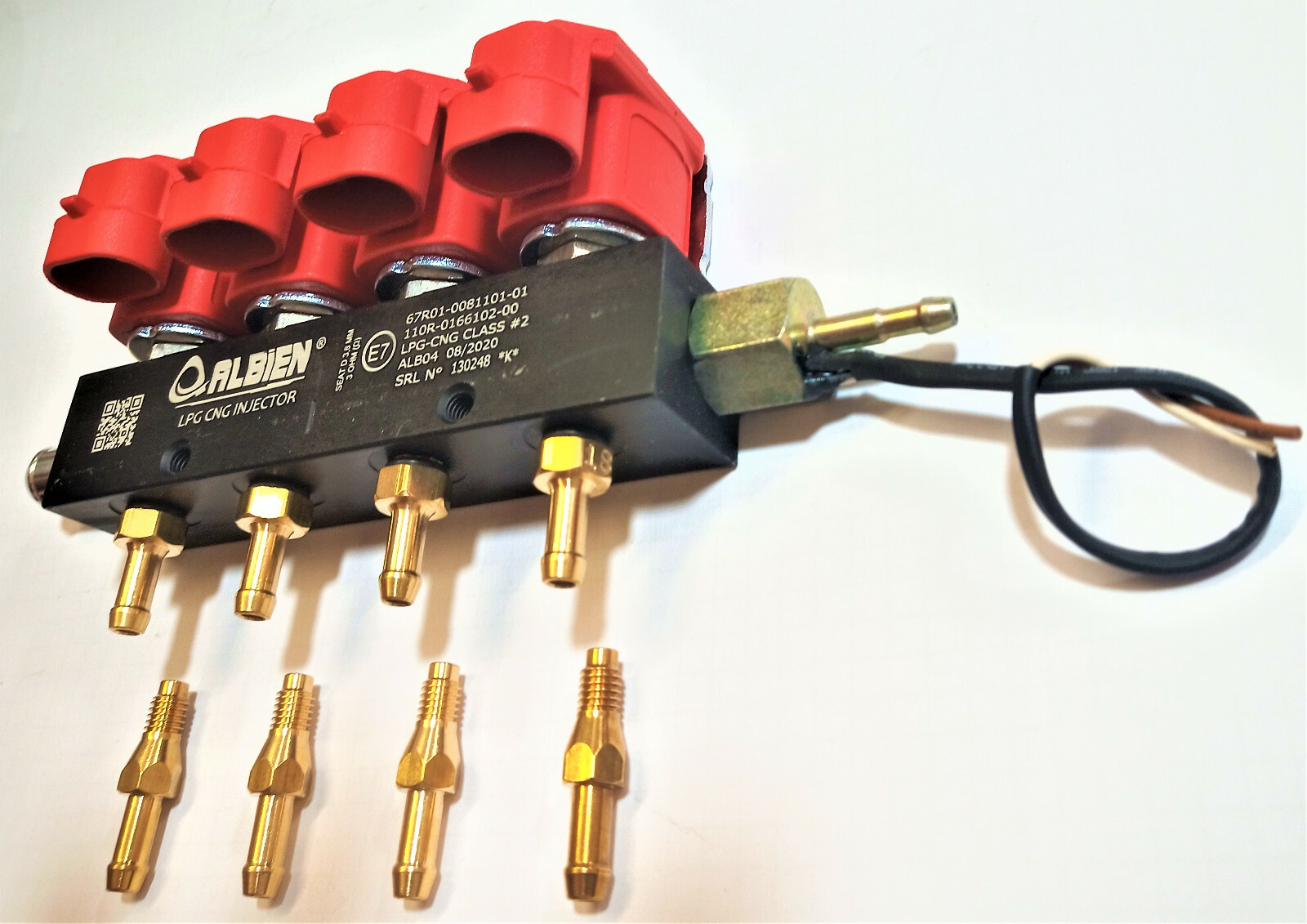 NEW VALTEK Type LPG-CNG Injector Rail 4 cyl Injectors 3 OHM ...