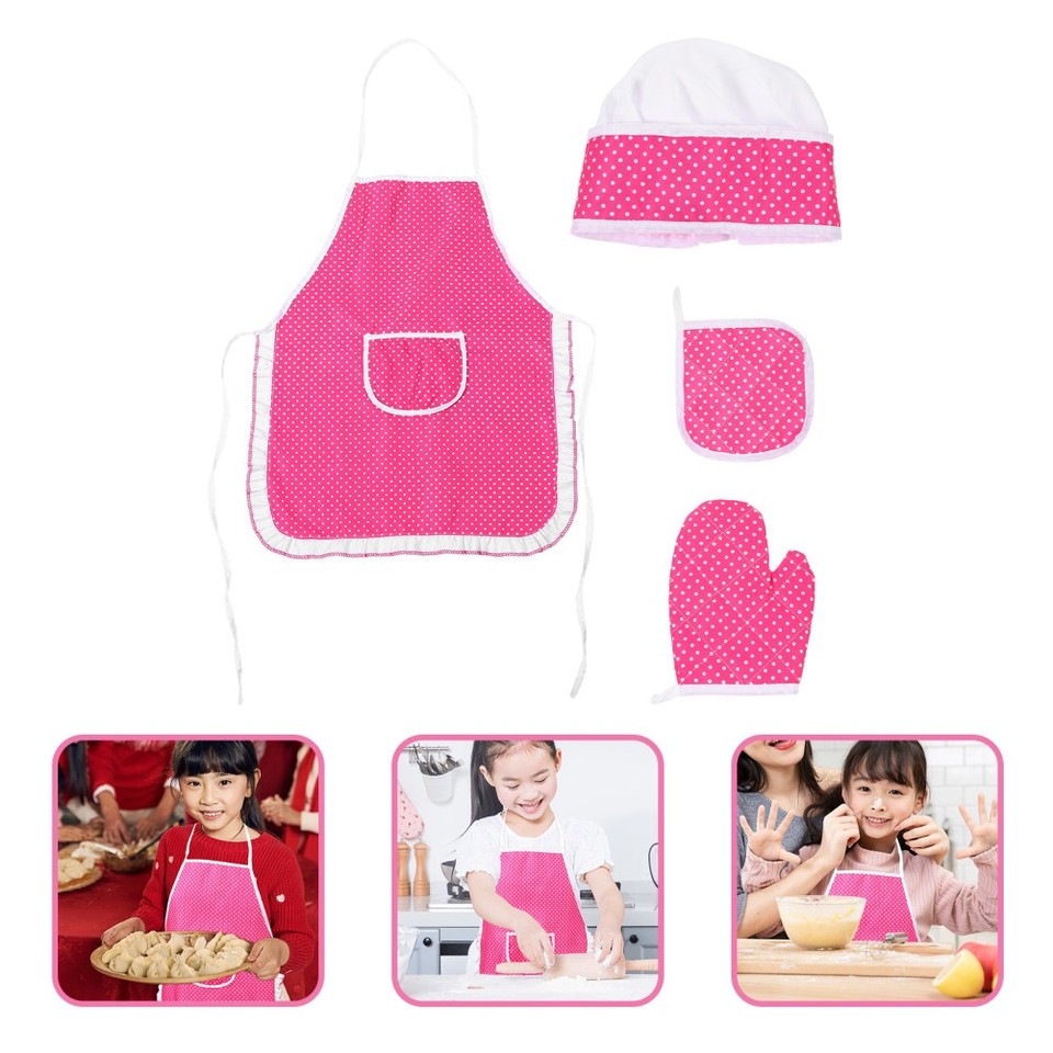 Baking Set for Kids Chef Outfit Children Protective Apron Children's ...