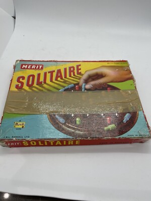 Vintage Solitaire game Merit Board Game Made in England UK collectible ...