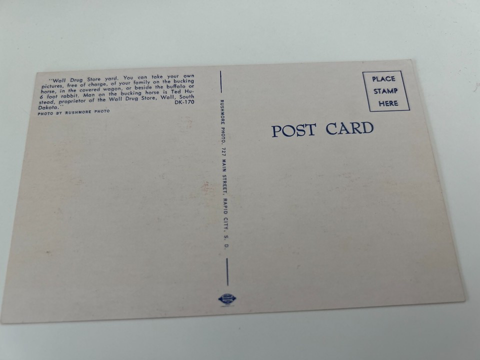 Bucking Horse in Yard at Wall Drug Store Wall South Dakota Postcard | eBay