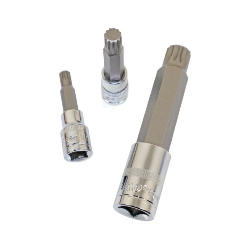 VW / AUDI Triple Square Spline Bit Sockets M6 M8 M10 M12 M14 & M16 ...
