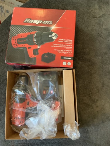 Snap On 18v Monsterlithium Compact Cordless Drill, No Charger….new…red…cdr8815w1 | eBay