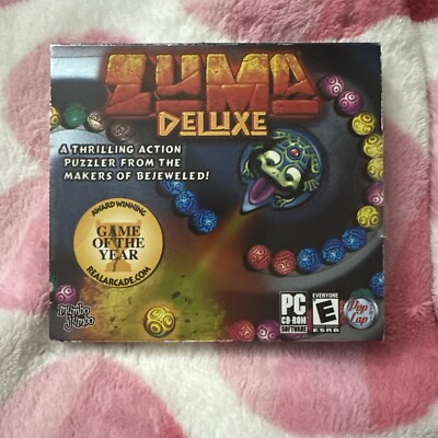 Zuma Deluxe Pop Cap Jumbo PC CD ROM Computer Video Game 2004 Action ...