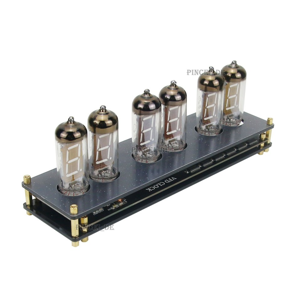 IV11 VFD Clock Fluorescent Tube Clock Colors Light Display Time Date ...