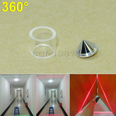 360 Degree Laser Reflecting Cone Lens For Laser Line Circle / Laser ...
