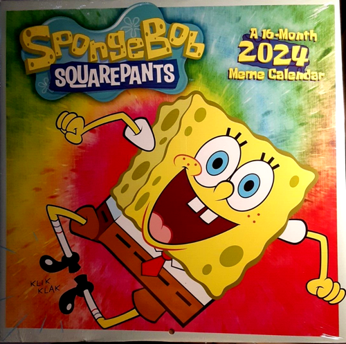 2024 Nickelodeon SpongeBob SquarePants MEME Wall Calendar by Double ...