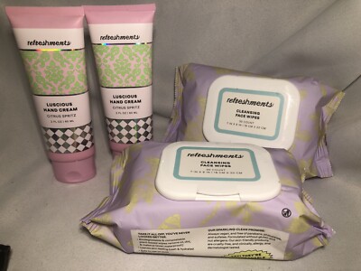 Refreshments Hand Cream 2 Tubes And Refreshments Wipes 2 Pkgs | eBay