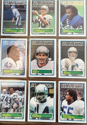 Seattle Seahawks 1983 Topps Cars Lot (9 Cards) | eBay