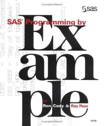SAS Programming by Example by Ray Pass and Ron Cody (1995, Hardcover ...