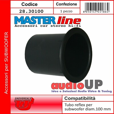 TUBO PER ACCORDO REFLEX IN ABS DIAMETRO 100 MM PER CASSA ACUSTICA ...