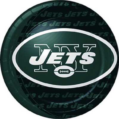 New York Jets NFL Pro Football Sports Banquet Party 9" Paper Dinner ...