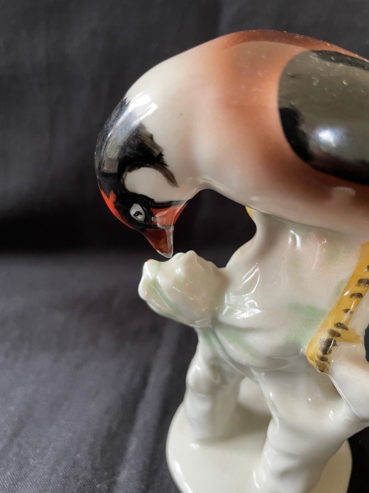 Antique German porcelain bird red mark bottom | eBay