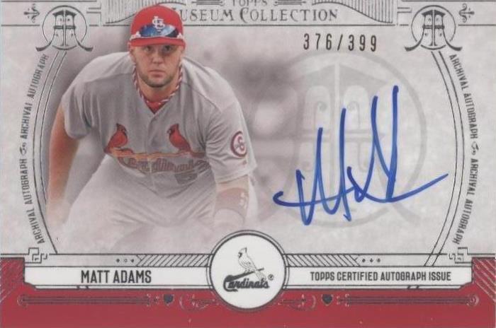 2015 Topps Museum Collection - Archival Autographs Matt Adams #AA-MAD ...