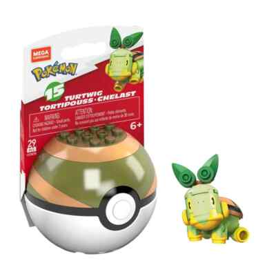 Mega Construx Pokemon TURTWIG Buildable Action Figure 29 pcs Series 15 ...