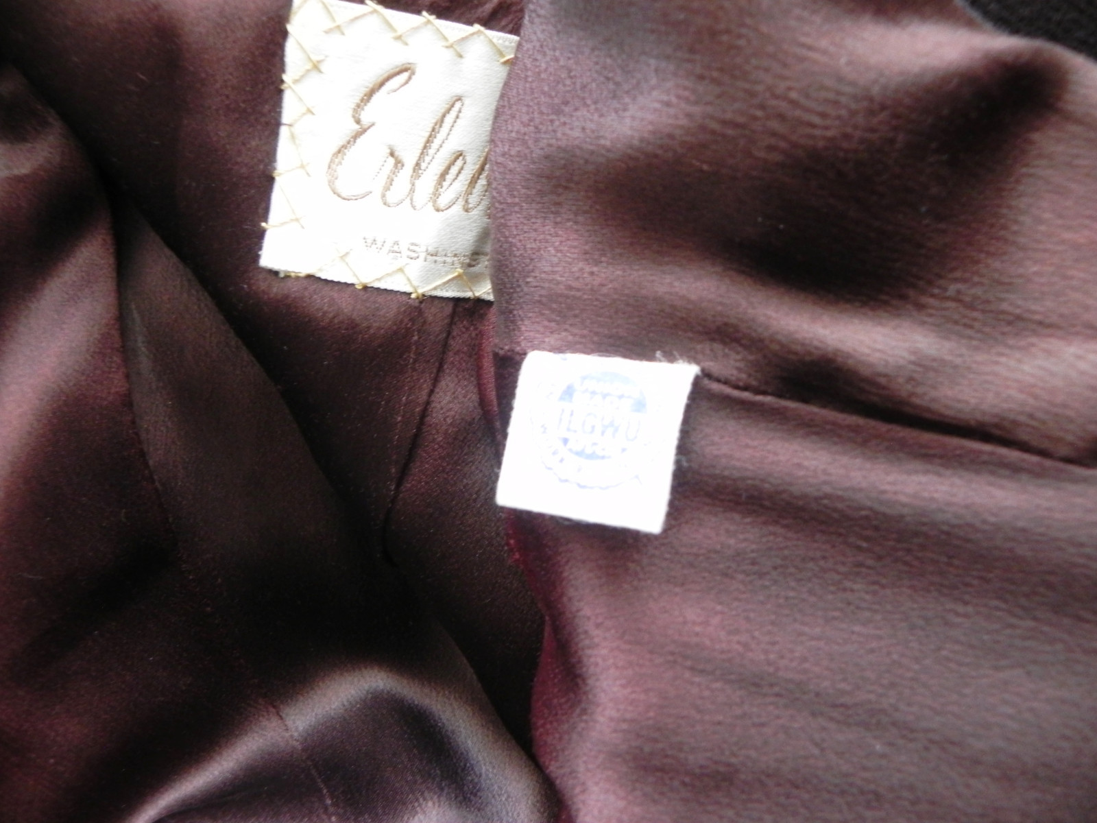 Vtg Erlebacher Heavy Weight Blazer/Jacket Wool Faux Fur Trim Brown Size ...