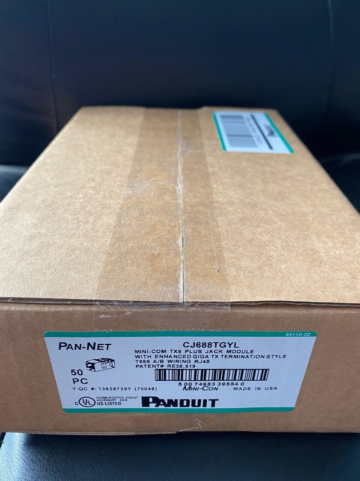 Panduit Giga TX Cat6 Network jack CJ688TGIW CJ688TGBU CJ688TGGR ...