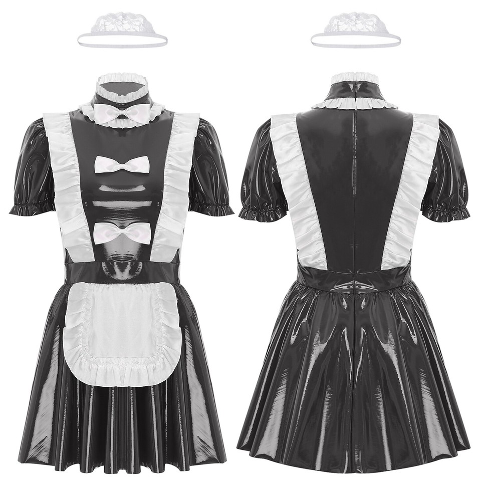 Women Costume Frisky Dress Wet Look Nightwear Cosplay Fancy Dresses ...