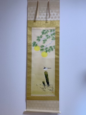 Paintings & Scrolls - Japanese Hanging Scroll Jiku Kakejiku Japan