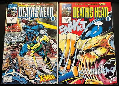 1992 MARVEL COMIC BOOK DEATH'S HEAD II SET #1-2 X-MEN | eBay