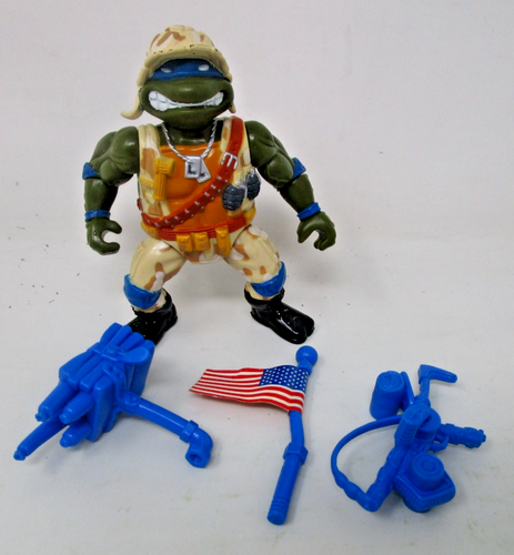 Lieutenant Leonardo 1991 TMNT Playmates Mutant Military Figure Nearly ...