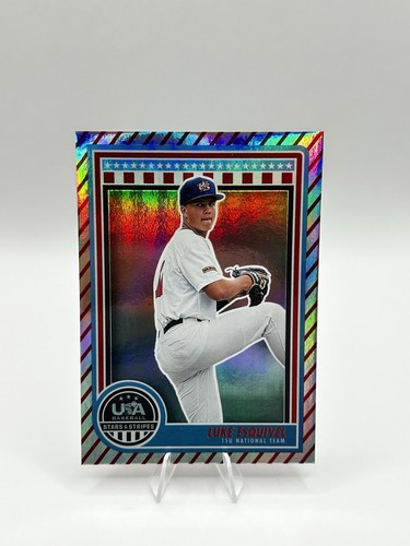 Luke Esquivel 2025 Stars & Stripes USA Parallel Red Stripes Holo Foil ...