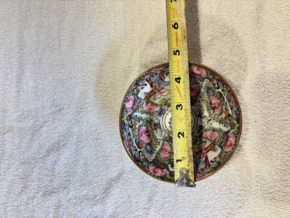 Vintage Hand-Painted Japanese Porcelain Famille Rose Medallion Rice ...