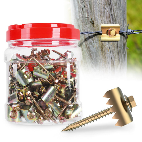 300 Pcs 2'' Fence Staples, Reusable Fence Fasteners with Wire Fixer ...