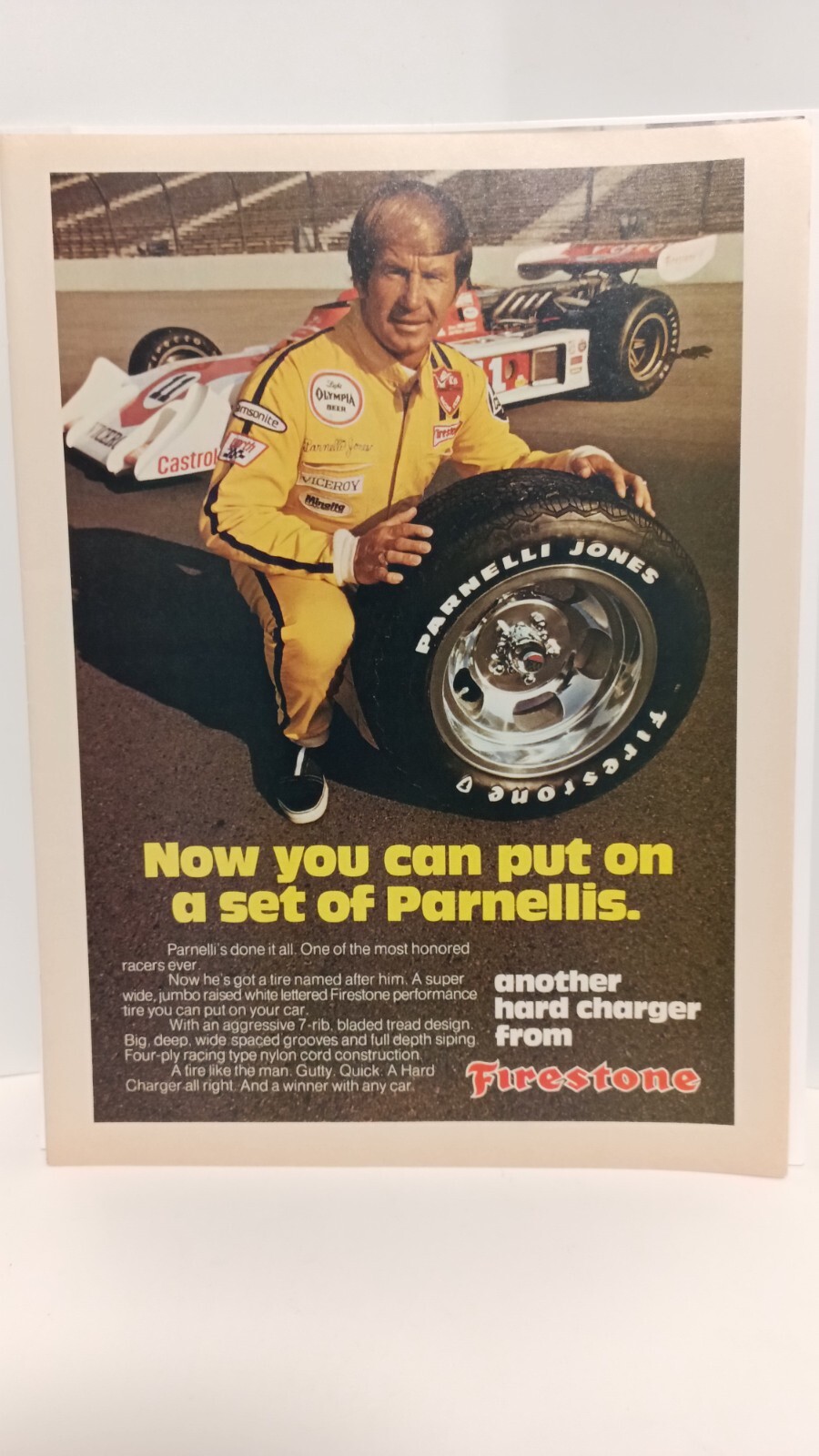 PARNELLI JONES - FIRESTONE TIRES - 1974 PRINT AD - 11 X 8.5 r1 | eBay