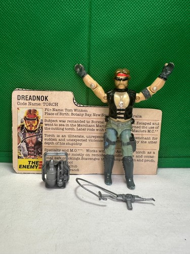 Vintage GI Joe ARAH 1985 Dreadnok Torch COMPLETE + File Card VERY GOOD ...