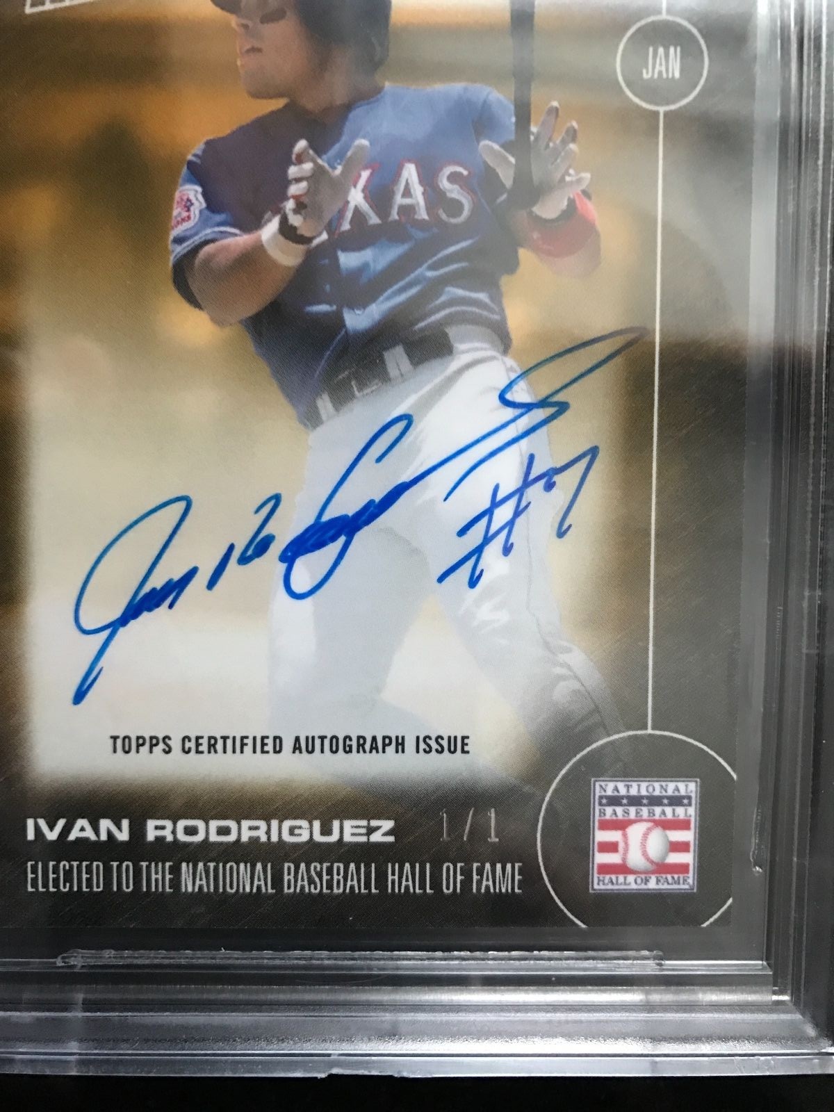 2017 Topps Now Ivan Rodriguez Hall Of Fame HOF Autograph 1/1 BGS 9.5 10 ...