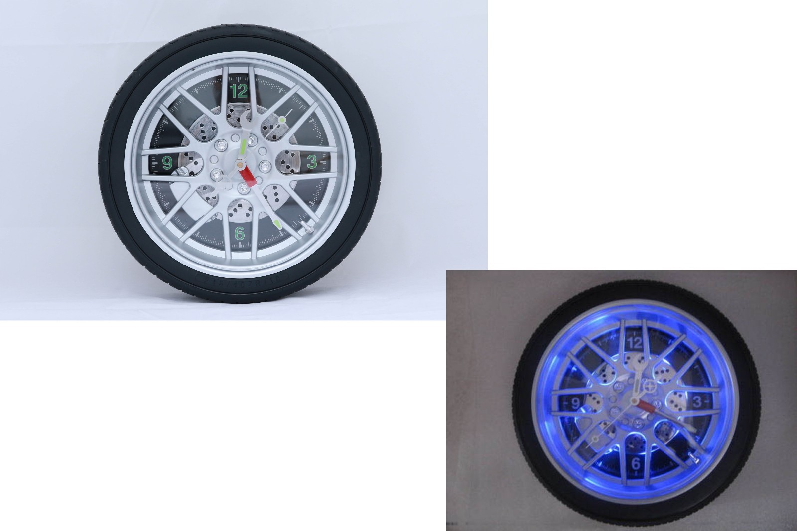MULTI HOME DÉCOR WALL CLOCK FEATURE WALL DIAMANTE/ PHOTO CLOCK/ TYRE ...