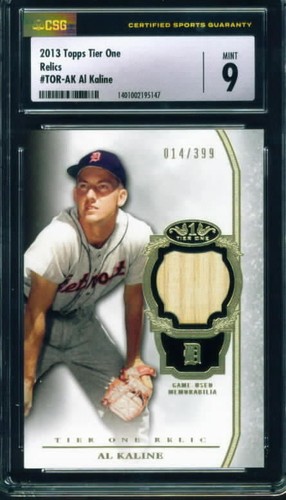 2013 Topps Tier One Relics Bat AL KALINE Detroit Tigers -- 014/399 (HOF ...