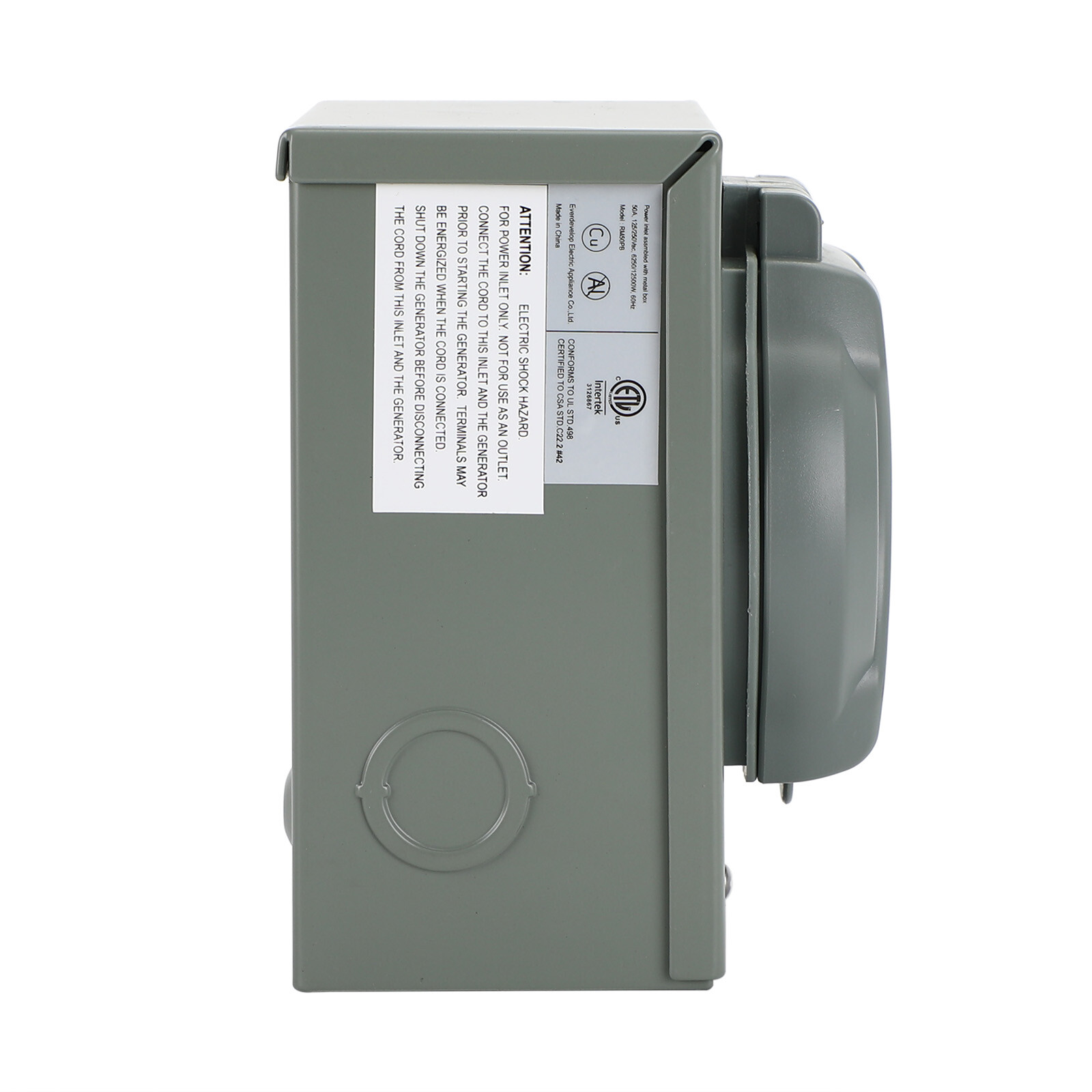 RV 50 Amp Power Inlet Box Receptacle 3 Prong Locking Plug with LED ...