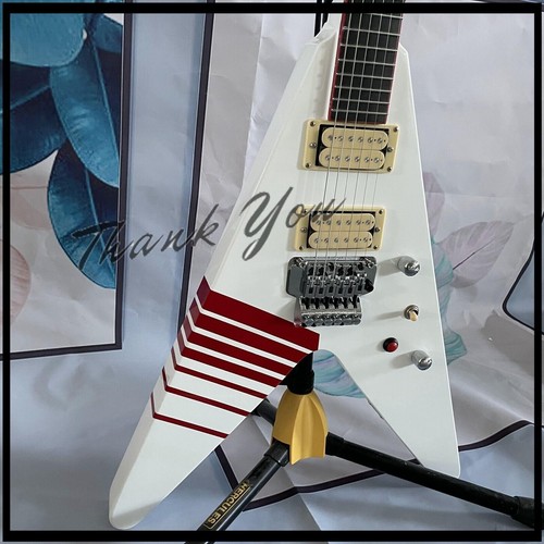 Buckethead Flying V 6 String White Electric Guitar HH Pickups 24fret FR Bridge🔥 | eBay