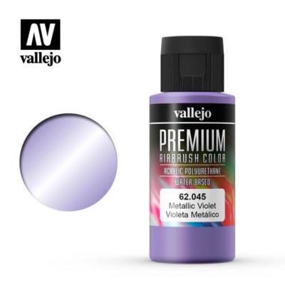 Vallejo Acrylic Airbrush Paint - Premium Colour #Metallic Violet (60ml ...