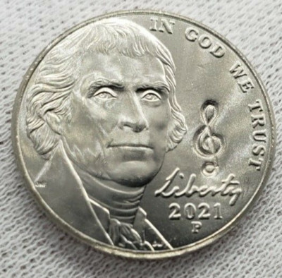 Thomas Jefferson Nickel Musical Note Treble Clef Music Symbol ...