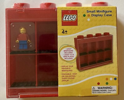 LEGO Stackable Red Small Minifigure Display Case w/Mini Fig Included ...