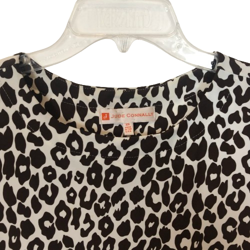Womens Size XS Jude Connally Brown White Ella Dress in Classic Leopard ...