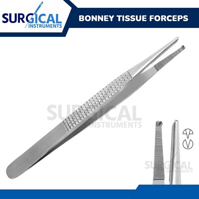 Bonney Tissue Forceps 7.00" 1X2 Teeth and Serrated jaws Stainless ...