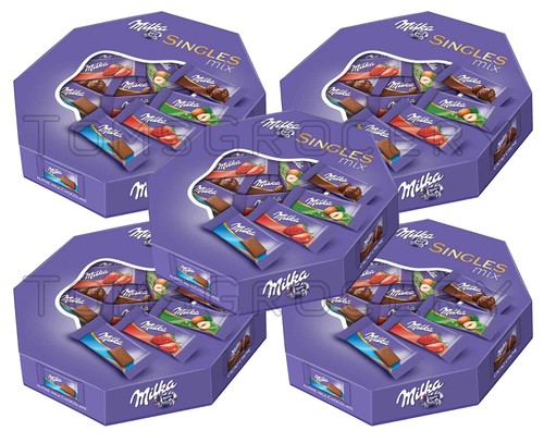 5 x Milka Singles Assorted Mix Mini Chocolate Bars 138g 4.9oz | eBay
