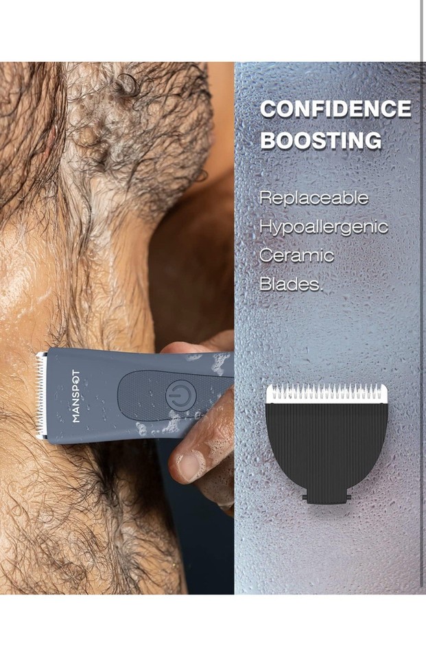 MANSPOT Manscape Groin & Body Hair Trimmer for Men, Electric Ball ...